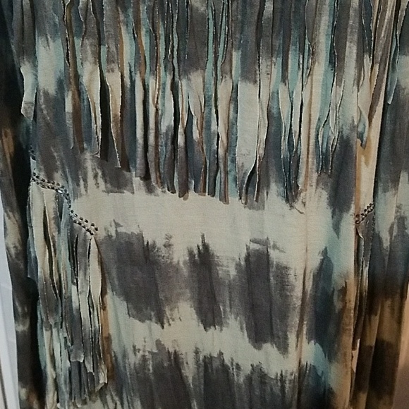 Faith | Dresses | Faith Gray Tyedye Fringed Dress | Poshmark